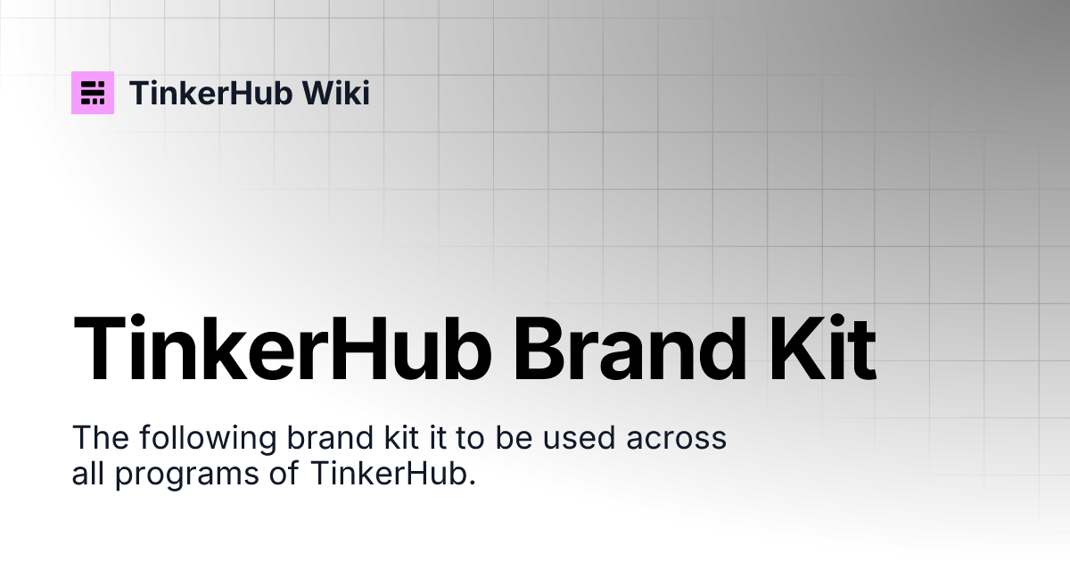TinkerHub Brand Kit | TinkerHub Wiki